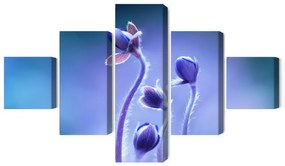 Vícedílný obraz Jemné Květiny V Makro Měřítku Nedostatek Nedostatek Přírodní plátno 150x90
