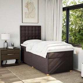 Box spring postel s matrací tmavě hnědá 80x200 cm textil 3293424