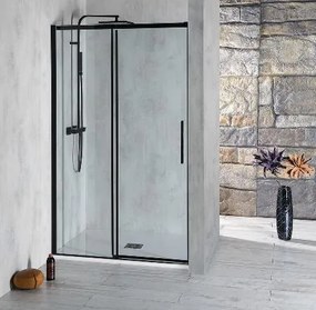 Polysan Altis Line - Sprchové dveře dvoudílné Black, 1270-1310 mm, matná černá/čiré sklo AL4012B