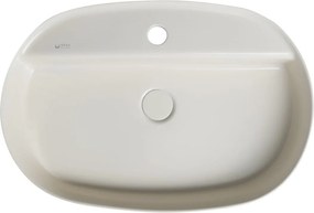Isvea Isvea, INFINITY OVAL keramické umyvadlo na desku, 60x40 cm, Ivory, 10NF65060-2K