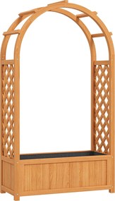 Outsunny Zahradní vyvýšený záhon s treláží a obloukovou střechou, dřevěný kryt vyvýšeného záhonu 83x36x145cm pro zahradní balkon a terasu, květinový …