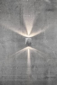 NOR 49711031 Venkovní nástěnné svítidlo Canto Kubi 2 2x5W LED galvanizovaná ocel čirá - NORDLUX