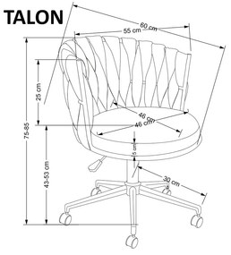 Halmar Studentská kancelářská židle Talon, růžová