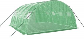 Skleník s ocelovým rámem zelený 16 m² 4 x 4 x 2 m 3188061