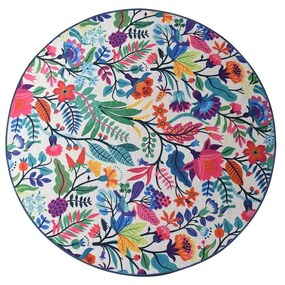 Koupelnová předložka Foutastic Wild Garden Circle, ø 100 cm