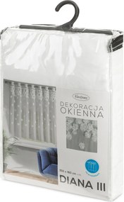 ZÁCLONA NA KROUŽCÍCH DIANA3 350X160 CM BÍLÁ