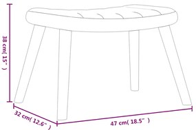 vidaXL Marketos Relaxační křeslo se stoličkou světle šedé samet