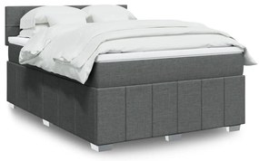 Box spring postel s matrací tmavě šedý 140 x 190 cm textil 3287064