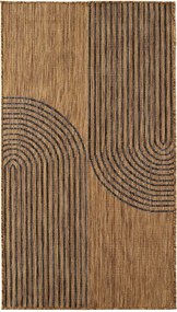 Černý/hnědý vnitřní a venkovní koberec 80x150 cm Mira 1453 – Ayyildiz Carpets