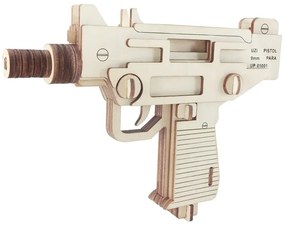 Woodcraft construction kit Woodcraft Dřevěné 3D puzzle Pistole UZI