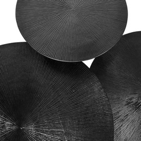 LABEL51 Set 3 černých kovových konferenčních stolků Obber