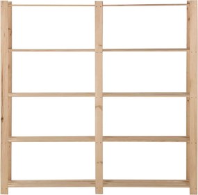 Úložný regál s 5 policemi 170 x 28,5 x 170 cm masivní borovice 327319
