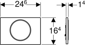 Geberit 115.758.KJ.5-Splachovací tlačítko Sigma10 24,6x16,4 cm bílá/lesklý chrom