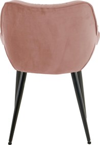 Židle Tanna samet – světle růžová