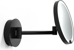 Zvětšovací kosmetické zrcátko 5x Just Look Plus nástěnné s USB zásuvkou černé matné