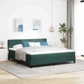 Postel s boxspringem s matrací Tmavě zelená 180 x 200 cm samet 3339125