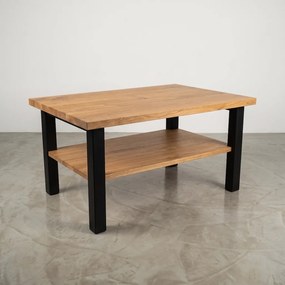 KULHÁNEK Konferenční stolek "Tabi mini" Odstín podnože: černá s jemnou strukturou - JS RAL 9005, Velikost desky: 70x70 cm