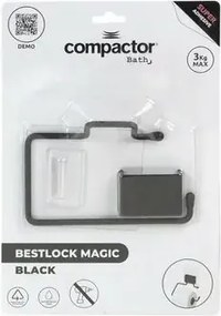 Compactor Bestlock Black Magic Samolepicí držák toaletního papíru čern