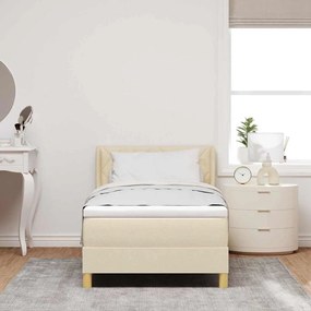 Postel s boxspringem s čelo Krémová 200 x 100 cm textil 3341347