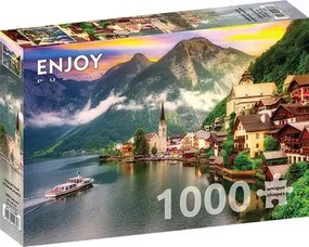 ENJOY Puzzle Hallstatt při západu slunce, Rakousko / 1000 dílků / od 1
