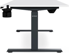 Elektrický stůl s nastavením výšky ergonomický antracitově-bílý, 1600x800 mm: ARIA
