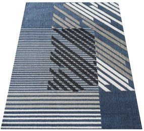 Kusový koberec LARA 03 Moderní modrý Rozměr: 160x220 cm