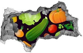 Wallmuralia Samolepící nálepka Barevná zelenina 95x73 cm