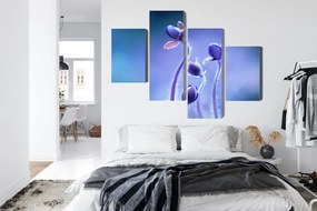 Vícedílný obraz Jemné Květiny V Makro Měřítku Nedostatek Nedostatek Přírodní plátno 160x100