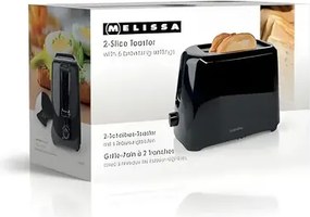 Melissa Topinkovač černá / Topinkovač / 700 W / 2 sloty / 6 stupňů ope