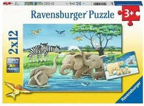 Ravensburger Zvířata z celého světa / 2x12 dílků / od 3 let
