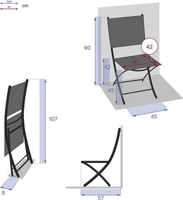 Hliníková skládací sestava VIRGINIA 1+6