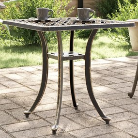 vidaXL Zahradní stolek bronzový 53 x 53 x 53 cm litý hliník [4002819]