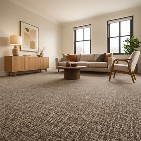 Spoltex, Metrážový koberec Optik 16 Šedobéžový, na míru, šíře 3m,4m,5m, šedá, filc, chodba / předsíň
