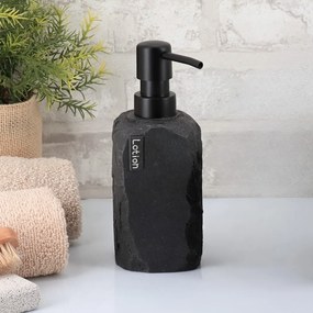 Dávkovač mýdla Paola, černá/s černými prvky, 400 ml