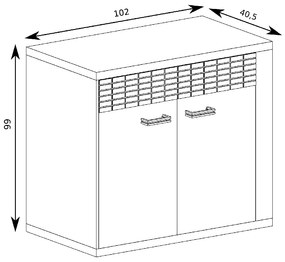 Natural - komoda N7 - dub ribbeck