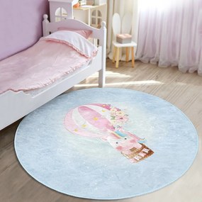 Světle modrý dětský koberec ø 120 cm Comfort – Mila Home