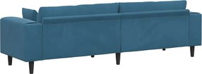 Pohovka Modrá 250 x 77 x 76 cm samet 3335152