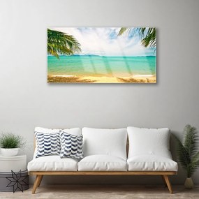 Obraz na skle Moře Pláž Krajina 125x50 cm