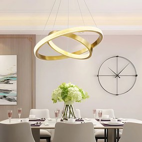 Toolight Toolight, LED stropní svítidlo 60cm, 55W, 3500lm + dálkové ovládání, APP1772-CP, zlatá matná, OSW-06351