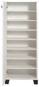 Designová skříň na boty Vallissa 127 cm bílá