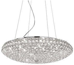 Ideal Lux - LED Křišťálový lustr na lanku KING 12xG9/3W/230V pr. 65 cm chrom