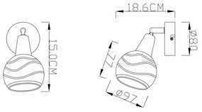 GLOBO ELLIOTT 54341-1 Nástěnné svítidlo