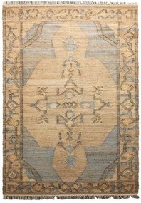 Diamond Carpets India, Ručně vázaný kusový koberec Agra Mahal DE 2284 Multi Colour, 160x230, béžová, modrá, chodba / předsíň