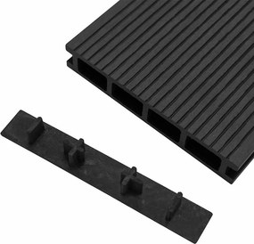 Koncové krytky 10 ks černé plast 149003