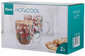 4Home Termo sklenice Bloom Hot&Cool 400 ml, 2 ks