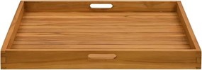 Servírovací podnos 70 x 70 cm masivní teakové dřevo 315459