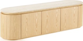 House Nordic TV stolek LARVIK světlý 160×40 cm 3201030