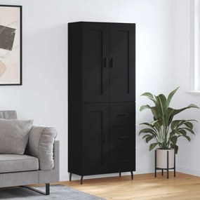 vidaXL Skříň highboard černá 69,5 x 34 x 180 cm kompozitní dřevo