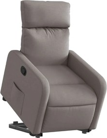 Zvedací polohovací křeslo taupe textil 3206706