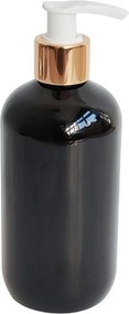 Dávkovač na mýdlo 300 ml černý s bilo-zlatou pumpičkou BELA